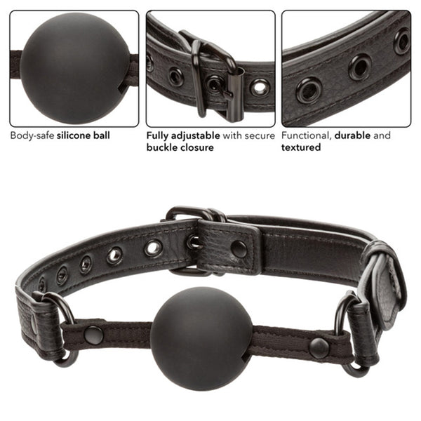 CaleXOtics Nocturnal Collection Ball Gag- Black - BMS Enterprises