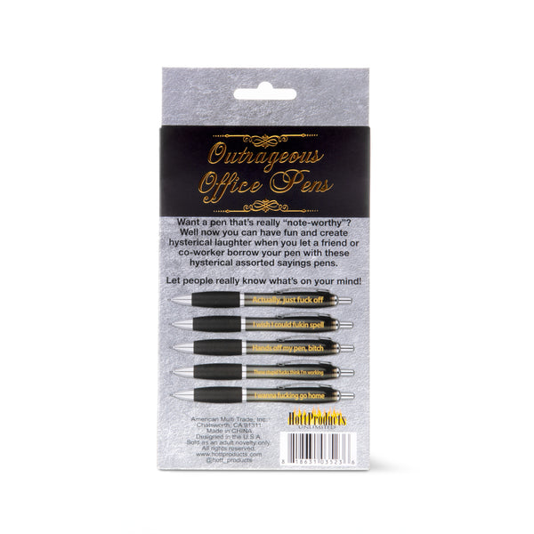 Outrageous Office Pens – Pack of 5 | BMS Enterprises