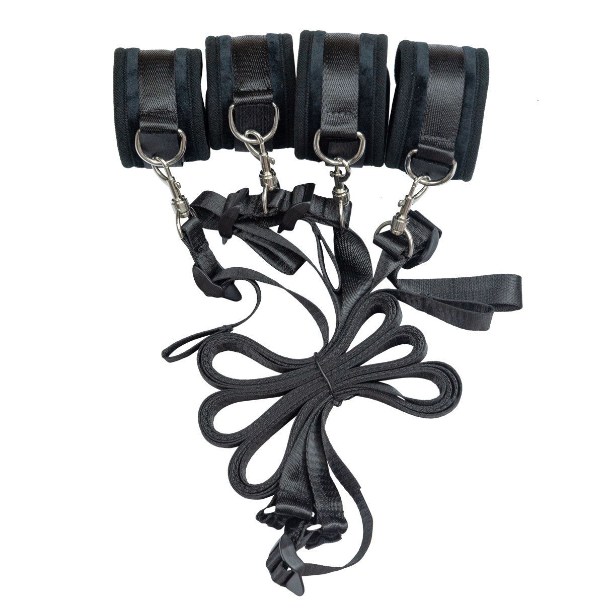 Punishment - 5-Piece Bed Restraint Kit – Black - BMS Enterprises